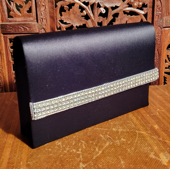 Bechamel | Bags | Vintage Bechamel Black Satin And Rhinestone ...